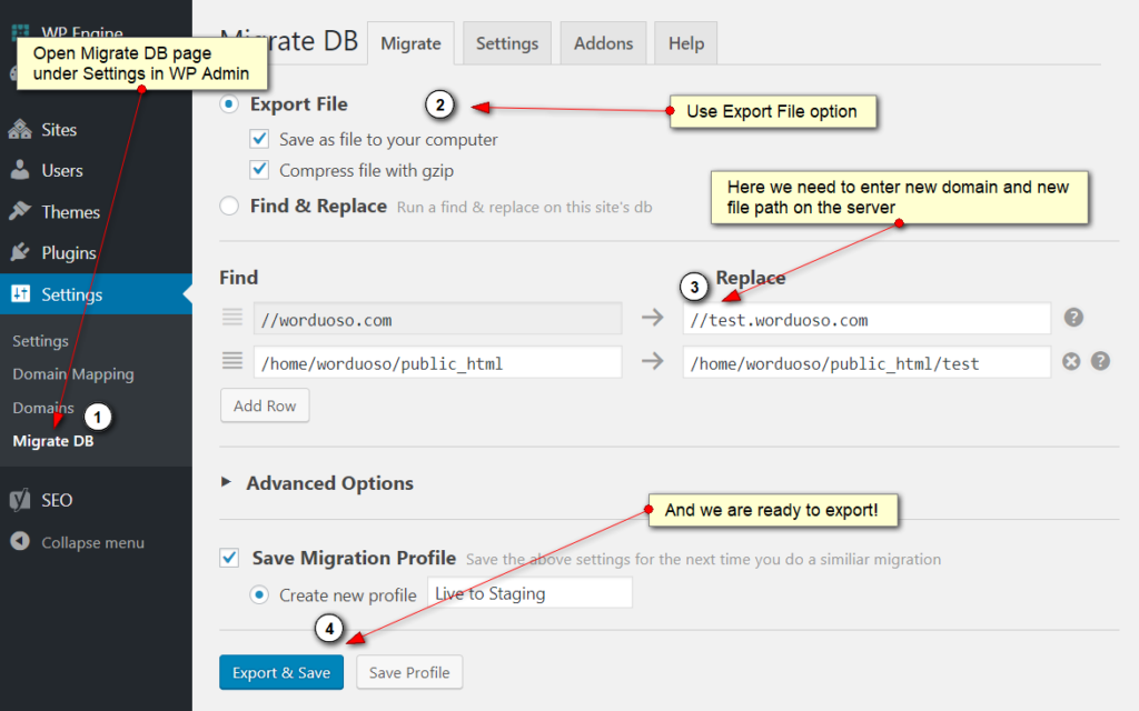How to setup a staging copy of your WordPress website | Worduoso